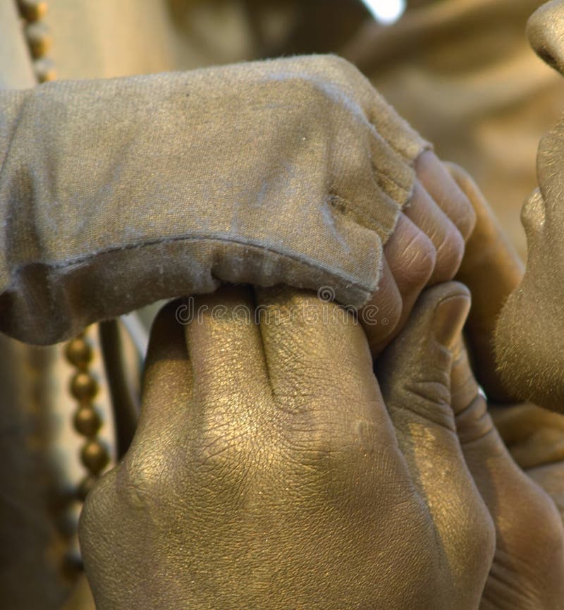 Golden kiss of hand stock image. Image of close, artists - 3228967