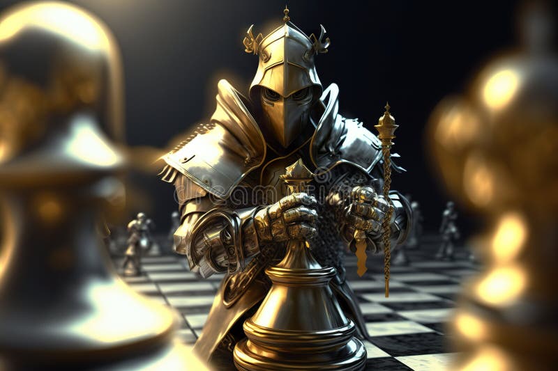 Golden Knight Chess Stock Illustrations – 498 Golden Knight Chess Stock ...