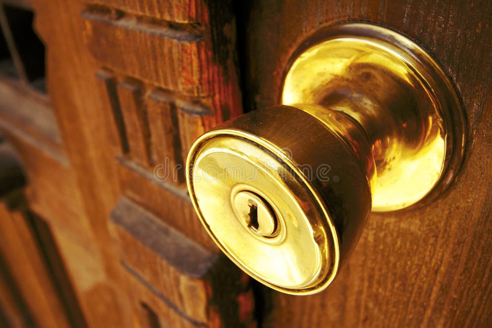 Golden knob stock photo. Image of close, design, light - 24117606