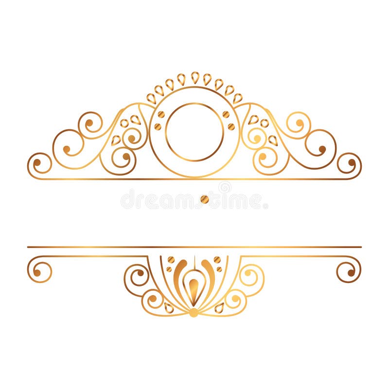 Golden Label Victorian Style Icon Stock Vector - Illustration of ...