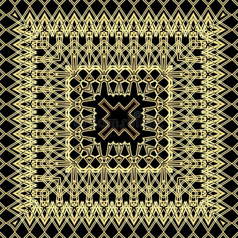 Golden lace pattern stock illustration. Illustration of decorative ...