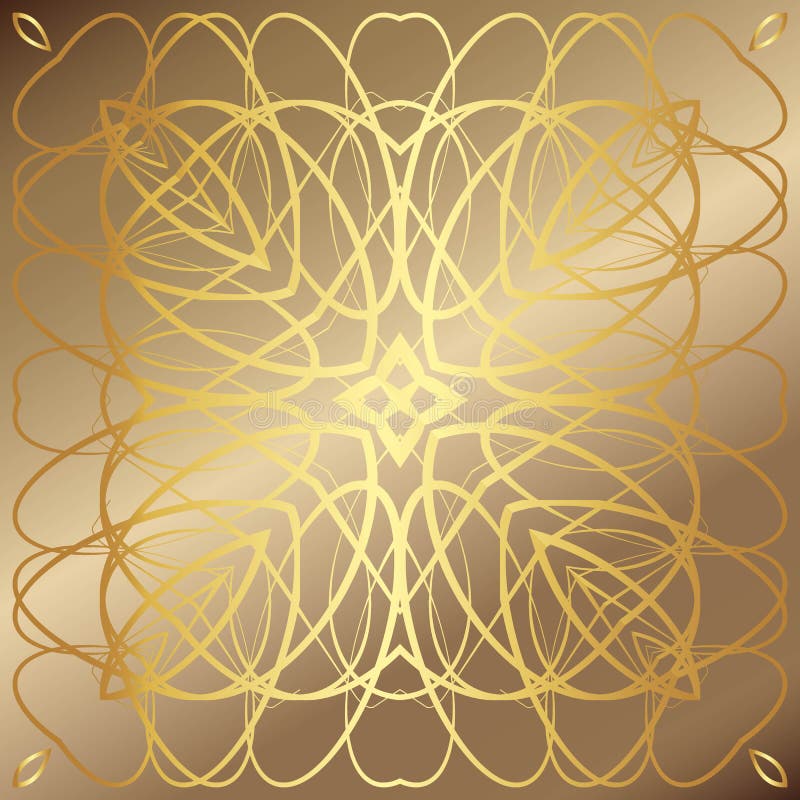 Golden Lace Pattern Stock Illustration Illustration Of Flower 125988178