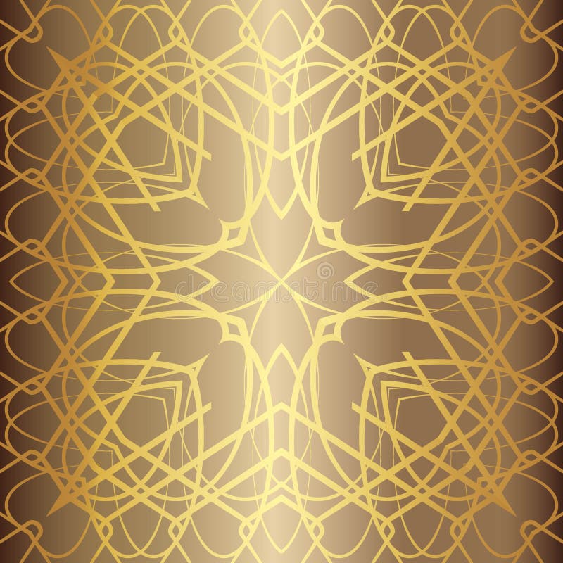 Golden lace pattern stock illustration. Illustration of attractive ...