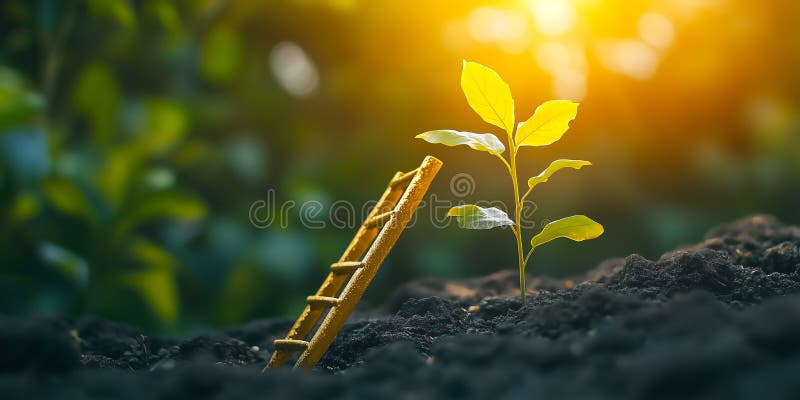 A Golden Ladder Sprouting from a Seed Reaching New Heights in ...