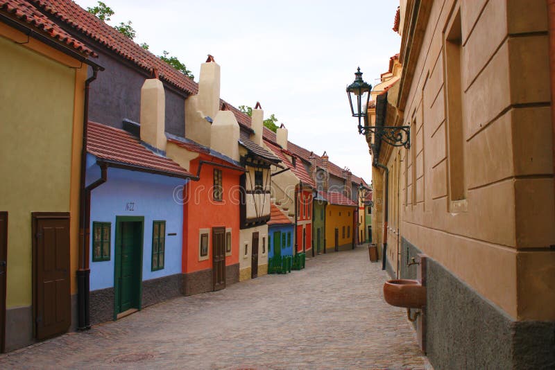 Golden lane in Prague stock photo. Image of czech, monument - 20827356