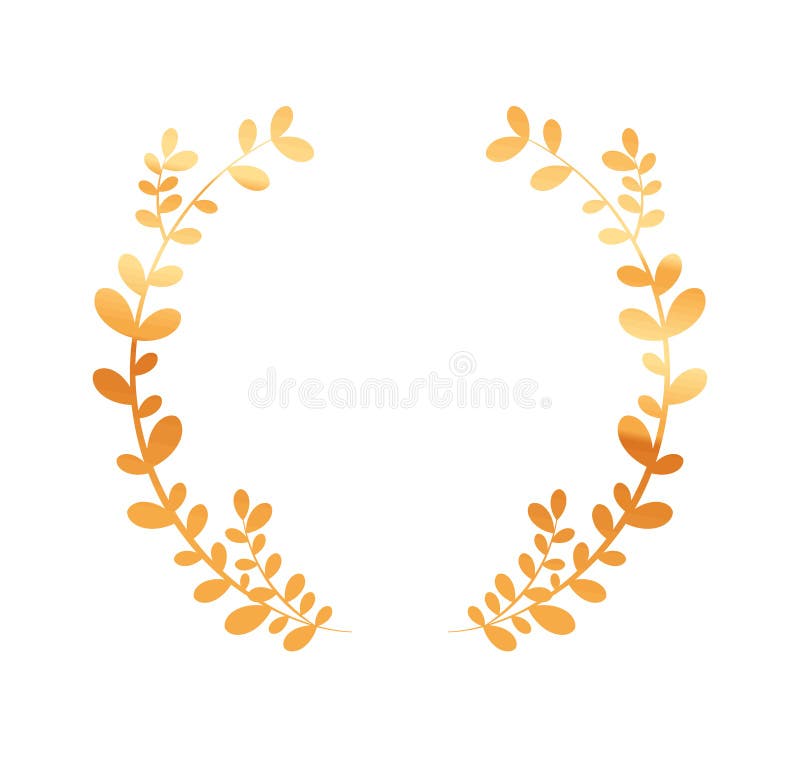 Laurel Emblem Icon, Simple Style Stock Vector - Illustration of circle ...