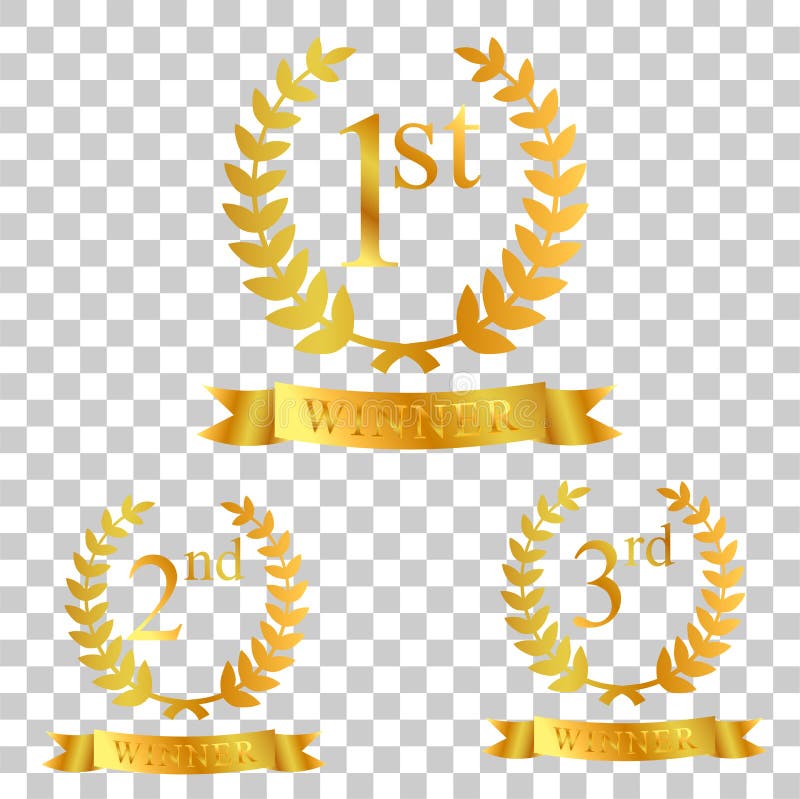 Golden Laurel, Ribbon, First, Second and Third Winner at Transparent ...