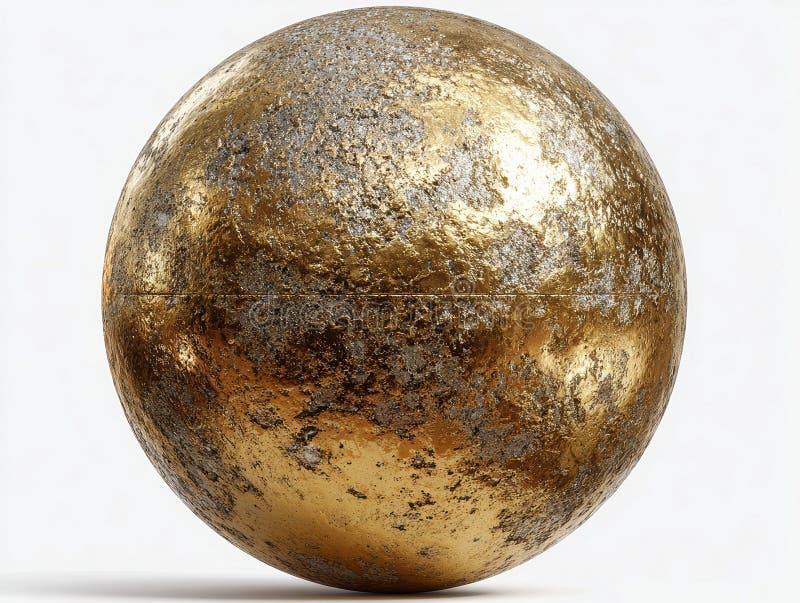 Golden Layered Sphere Sculpture with Intricate Texture, Dynamic Light and Shadow Play, Unique ...