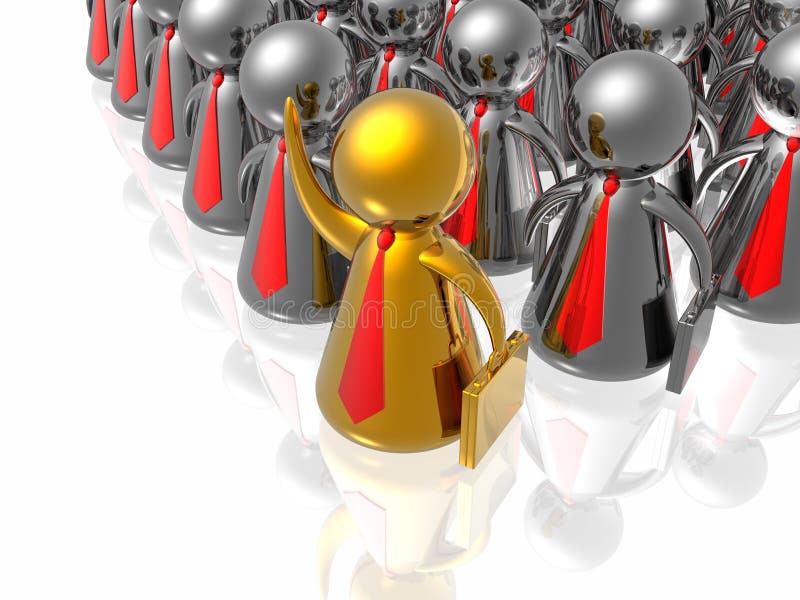 Golden leader and team stock illustration. Illustration of control ...