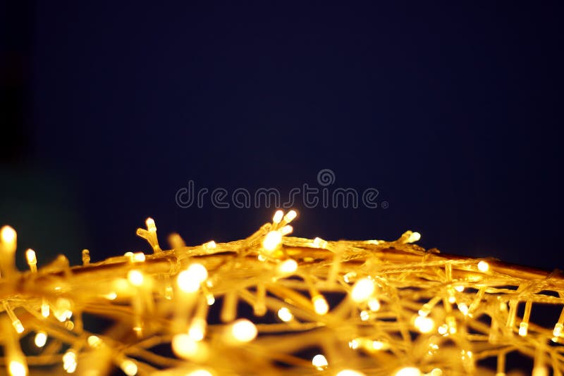The Golden LED Light Bokeh Blurred Abstract Pattern Background Stock ...