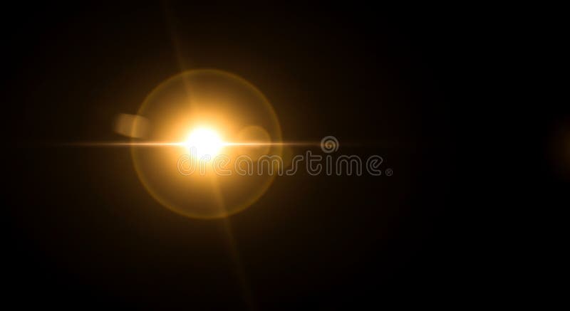 Golden Lens Flare stock illustration. Illustration of generated - 378551766