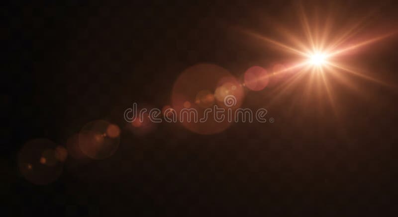 Golden Lens Flare stock illustration. Illustration of abstract - 378551880