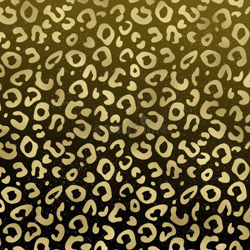 Golden Leopard Print Texture, Gold Glitter Gradienr Background. Stock ...