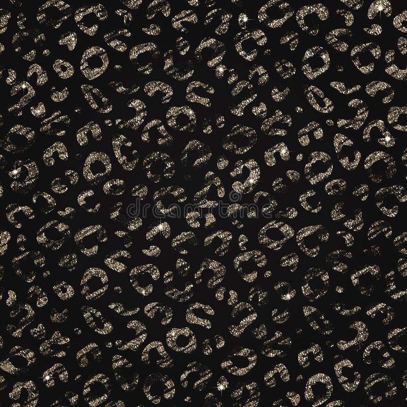 Golden Leopard Print Texture, Gold Glitter Gradienr Background. Stock ...