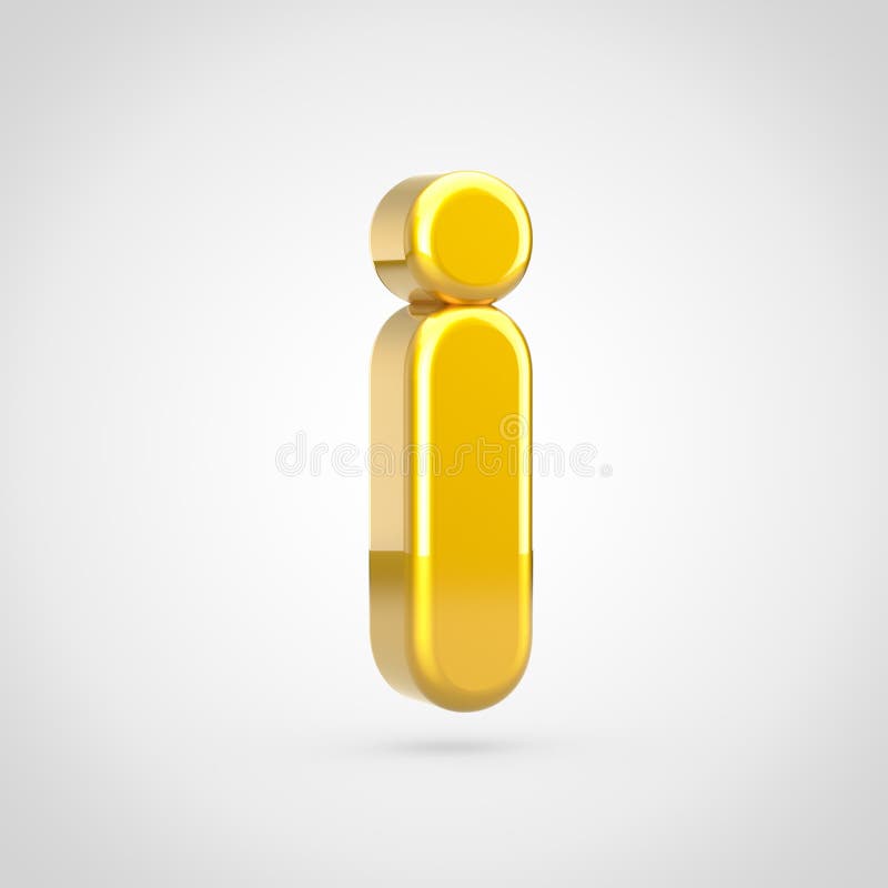 Letter I 3d Golden Isolated White Stock Illustrations – 231 Letter I 3d ...