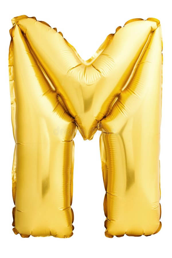Letter M Made of Inflatable Balloon Isolated on White Background Stock ...
