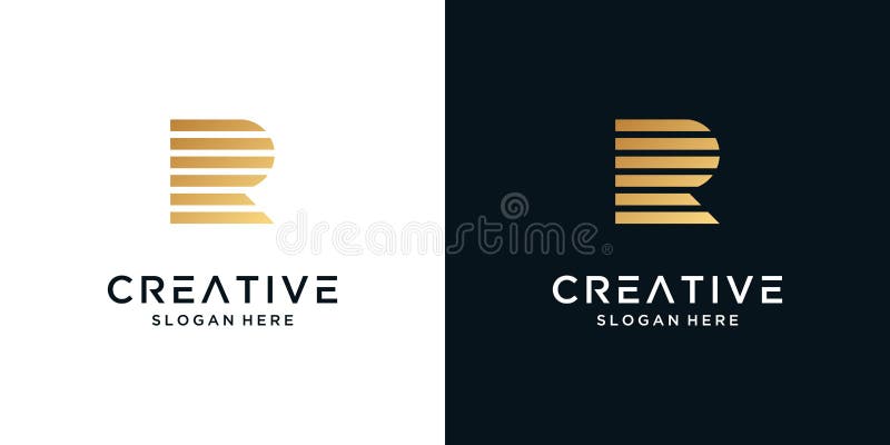 Golden Monogram Initial Letter R Stock Illustrations – 524 Golden ...