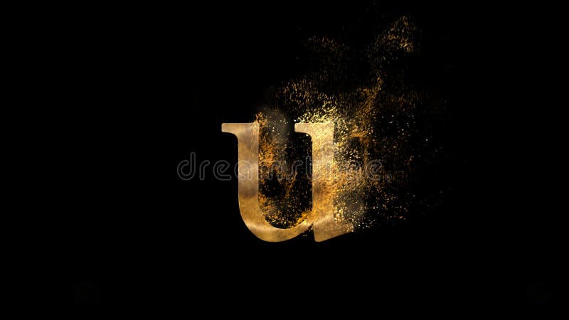 Golden Letter Y with Particles, Alphabet, Abc, Alpha Channel Stock ...