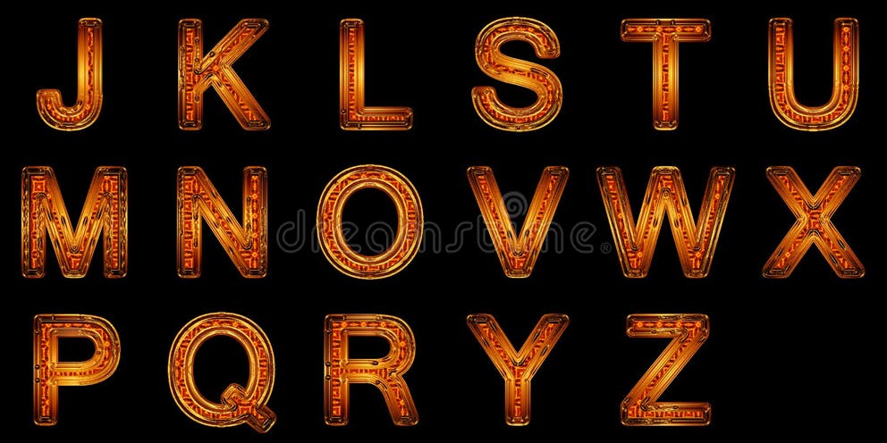 Golden Alphabet Letters Reflection Stock Illustrations – 437 Golden ...