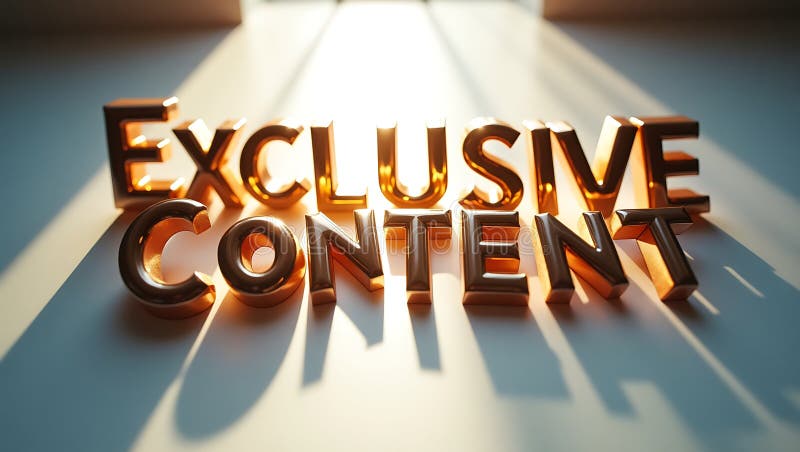 Engaging Gold Typography Showcasing Exclusive Content Illuminated by ...