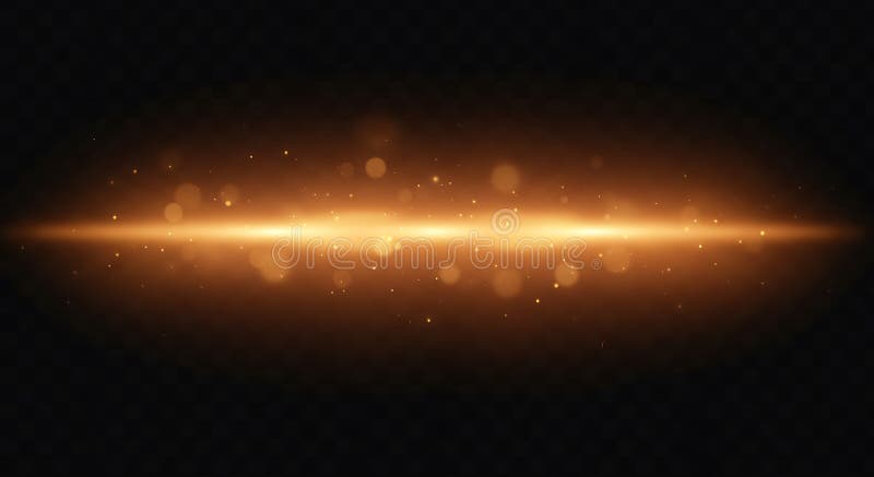 Golden Light Beam Effect stock illustration. Illustration of energy ...