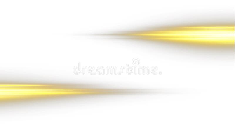 Golden Light Beam and a Sharp Horizontal Yellow Ray with a Bright ...