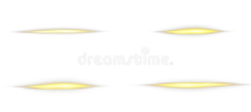 Golden Light Beam and a Sharp Horizontal Yellow Ray with a Bright ...