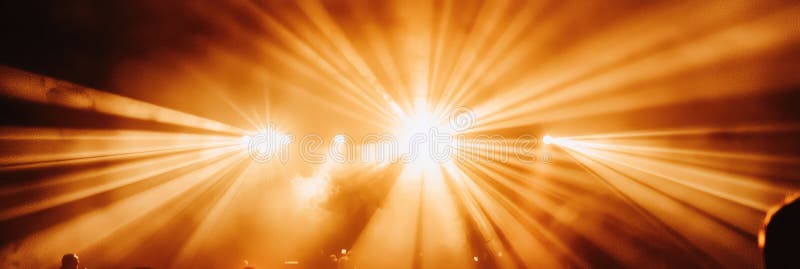 Golden Light Beams Bursting from the Center of the Frame Creating a ...