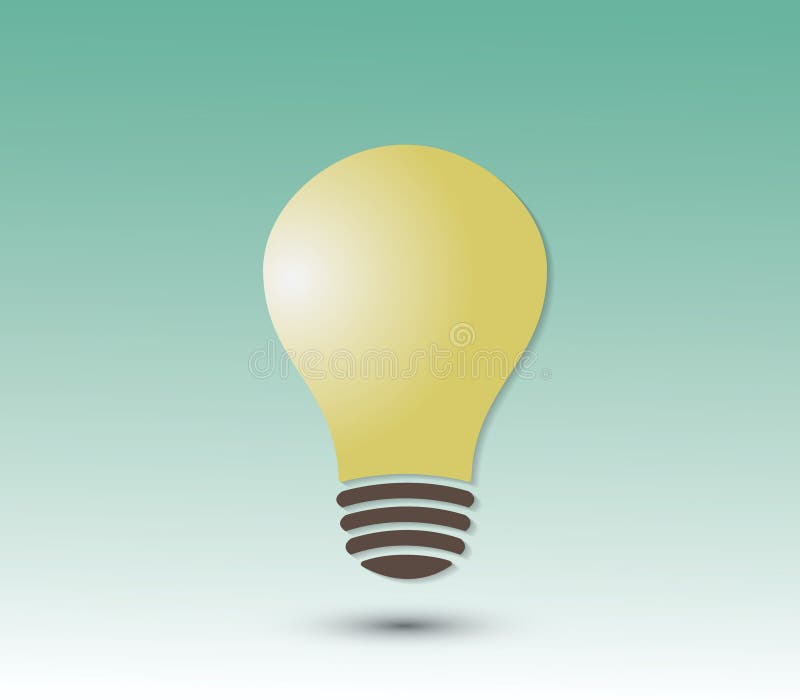 A Golden Light Bulb Icon for Creativity in Science Stock Vector ...
