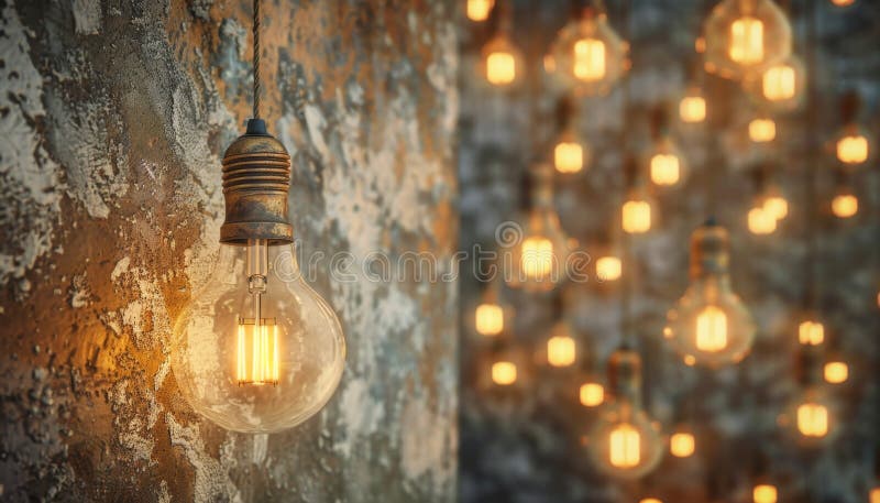 Golden Light Bulb, Light Bulb on the Wall, ?dea Consept Anda Light Bulp ...