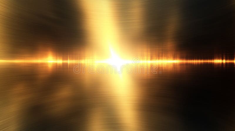 Golden Light Burst with Abstract Reflection and Digital Glow Stock ...