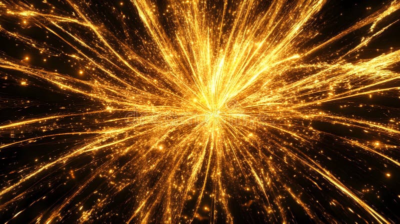 Golden Light Burst Radiating Sparkle Patterns Stock Photos - Free ...