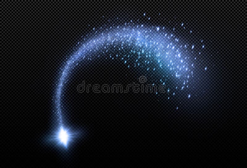 Neon Light Comet. Magic Light Line Stock Vector - Illustration of comet ...