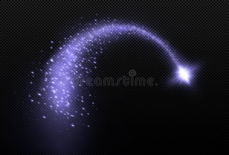 Neon Light Comet. Magic Light Line Stock Vector - Illustration of ...
