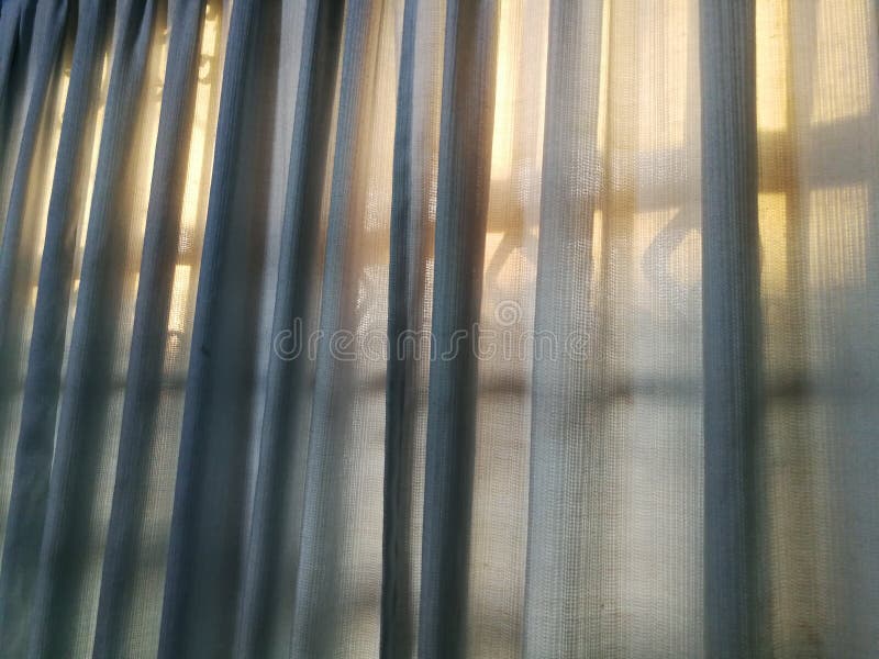 Golden Light through Curtain in the Morning. Full Frame Shot of ...