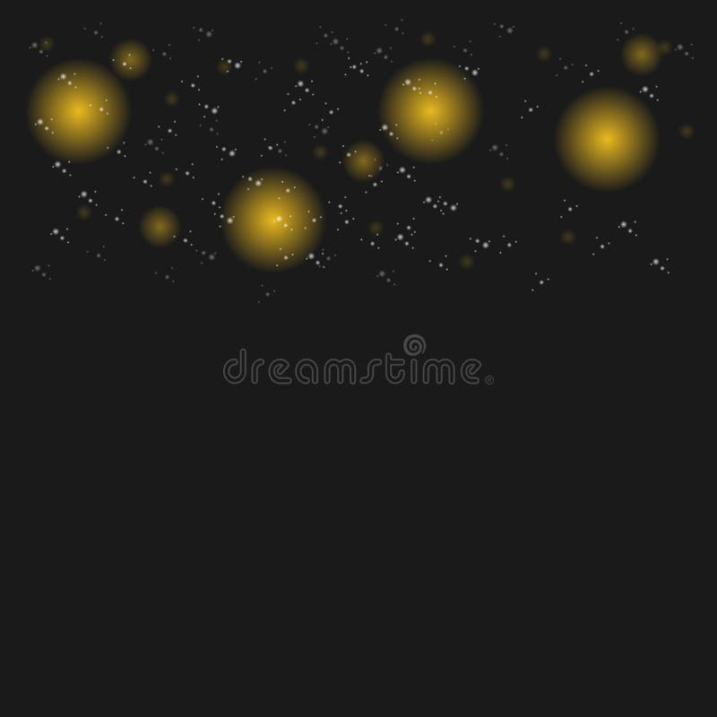 Golden Light Effect Bokeh for Element Design and Background Stock ...