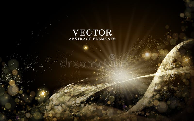 Golden light elements stock vector. Illustration of beam - 81947170