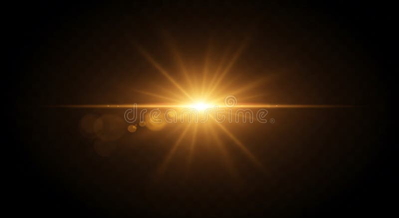 Golden Light Flare stock illustration. Illustration of visual - 378553235