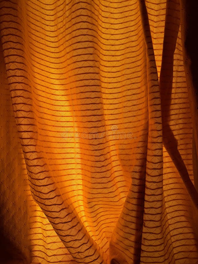 Golden Light Patterned Fabric Curtain Stock Photos - Free & Royalty ...