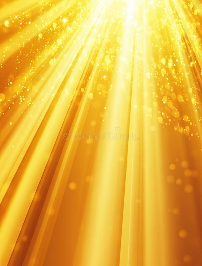 Golden Light Rays Background Stock Illustration - Illustration of gold ...