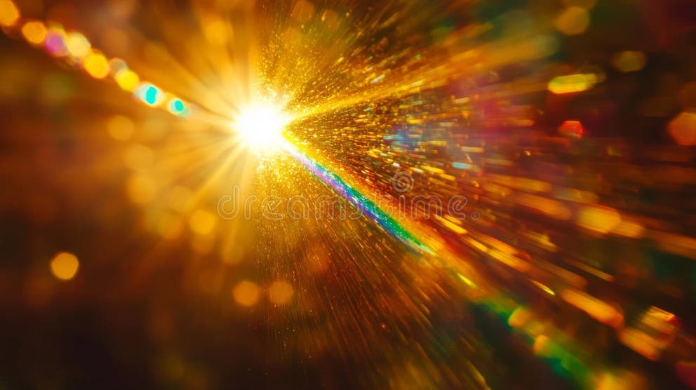 Golden Light Rays Burst Abstract Background Stock Illustration ...