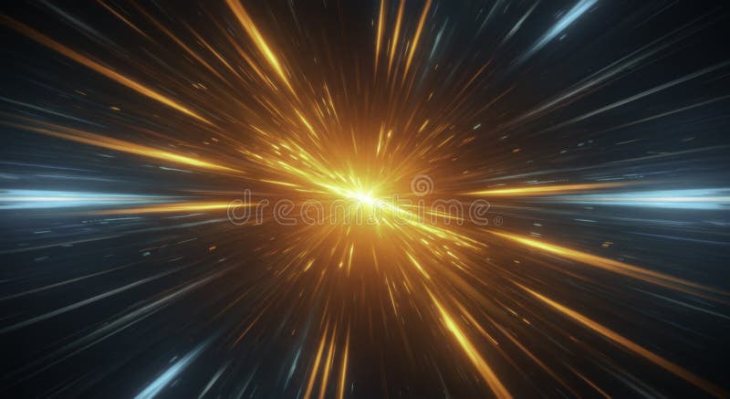 Golden Light Rays Exploding from Center, Abstract Background Stock ...
