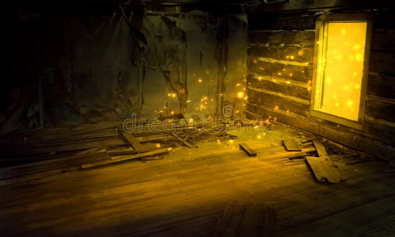 Golden light in the room stock photo. Image of editing - 239456228