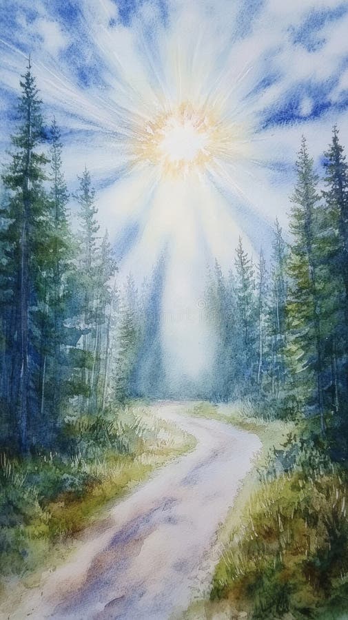 Golden Light Shines Down As the Sun Breaks through the Clouds Following ...