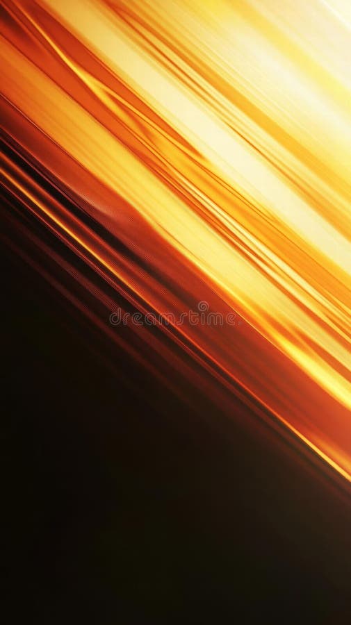 Golden Light Streaks on Black Background - Abstract Design Stock ...