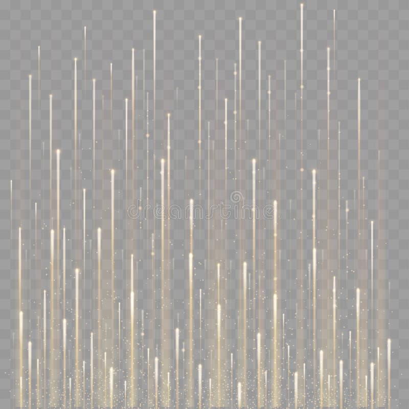 Golden Light Streaks with Sparkles Effect Vector Stock Vector ...