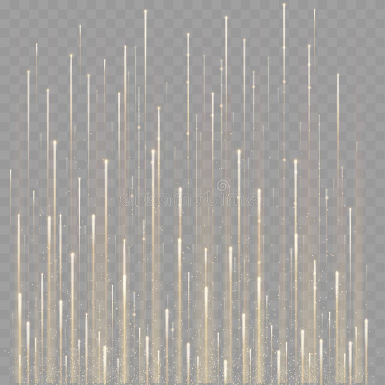 Golden Light Streaks with Sparkles Effect Vector Stock Vector ...