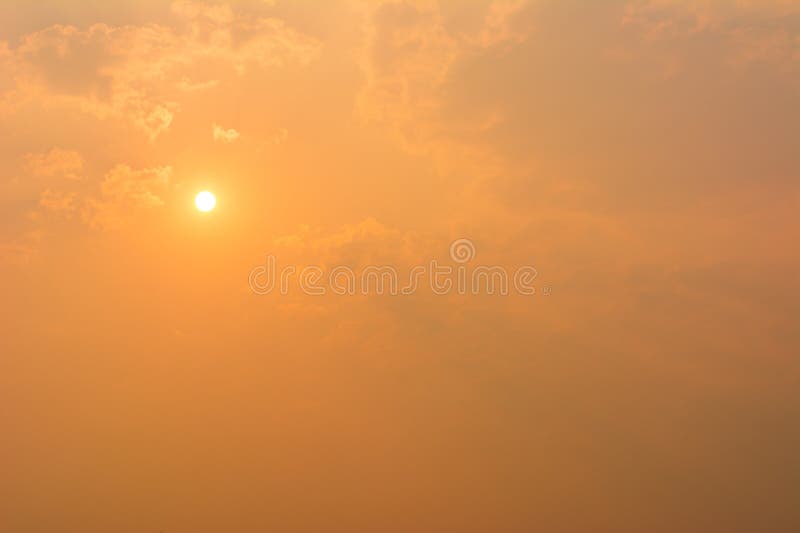 Golden Light of Sunset in Sky with Clouds Stock Photo - Image of color ...