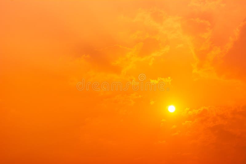 Golden Light of Sunset in Sky with Clouds Stock Photo - Image of color ...