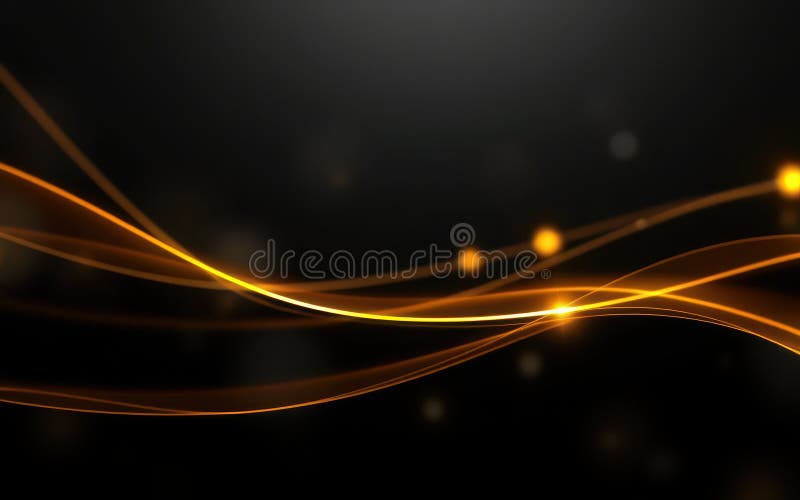 Golden Light Waves Create an Elegant Abstract Background with Flowing ...
